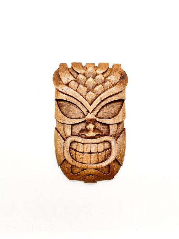 Wooden Tiki Mask Wood Decor Wall Decor Wall Panel Wooden | Etsy