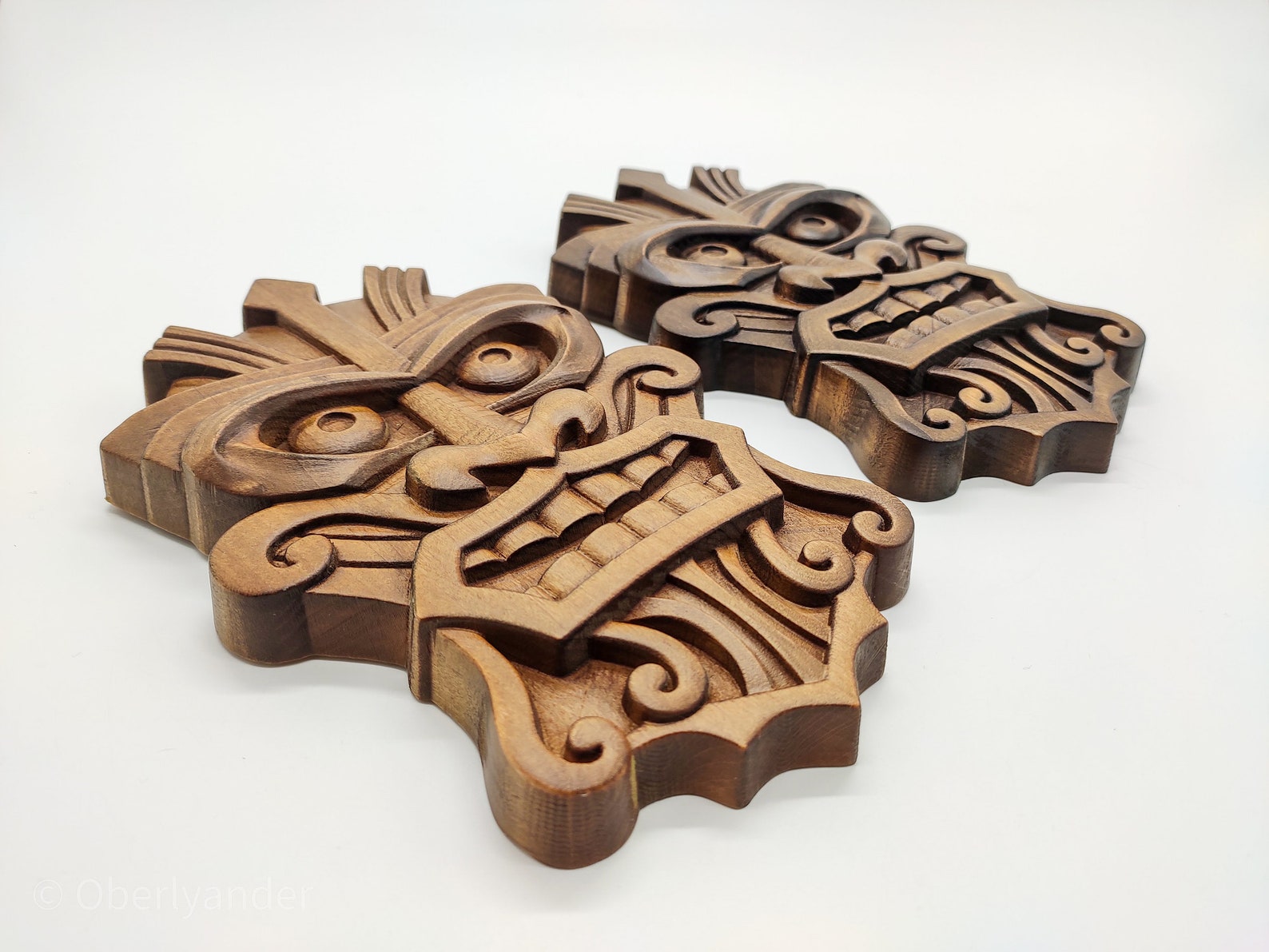 African Wood Tiki Mask, Wooden Tiki Mask, Wood Decor, Wall Decor, Wall ...