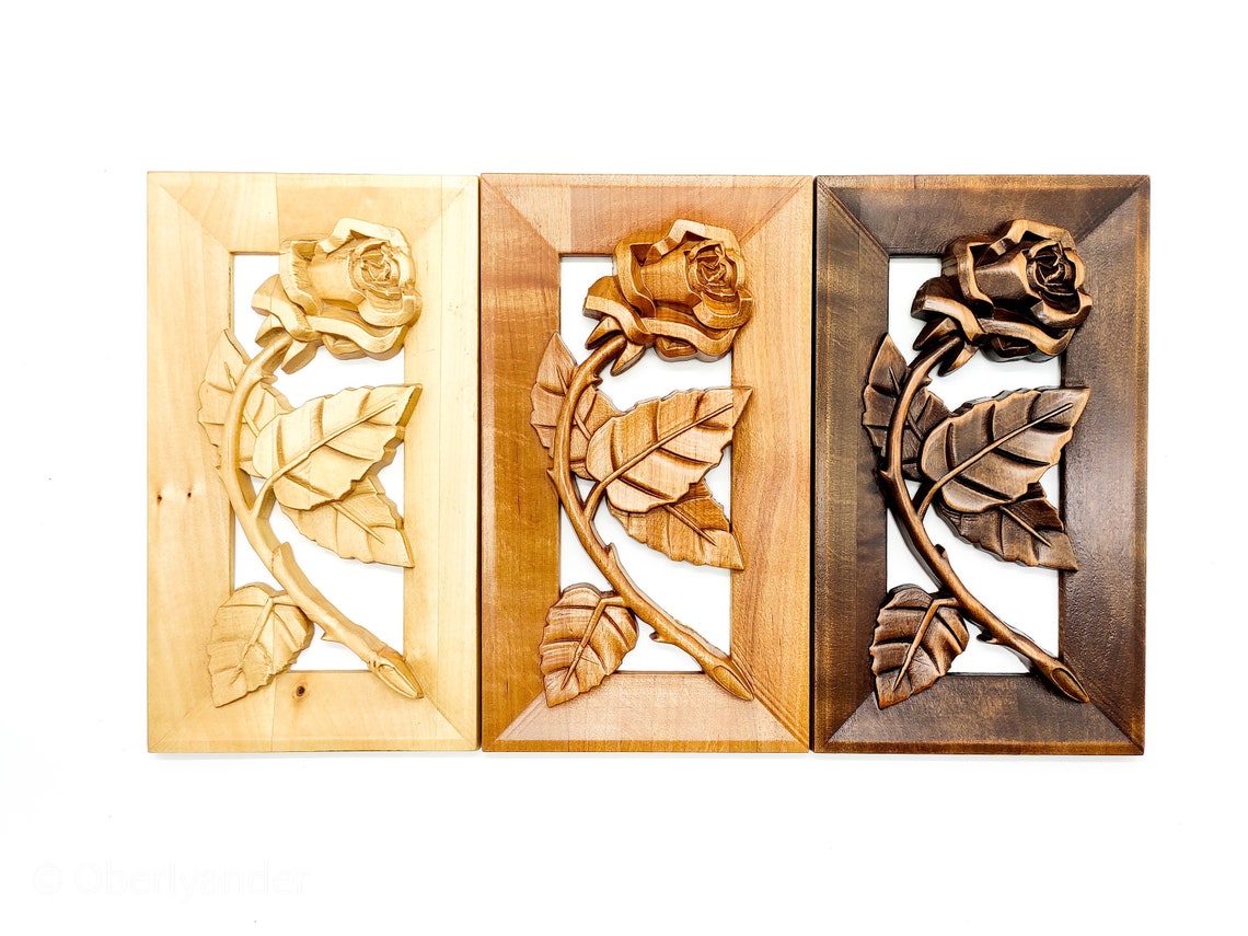 Wall Panel Art Rose Wood Wall Panel Wall Panel Decor Wood - Etsy
