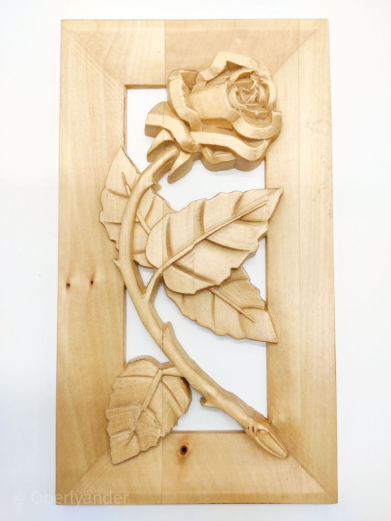 Wall Panel Art Rose, Wood Wall Panel, Wall Panel Decor, Wood Wall Decor ...