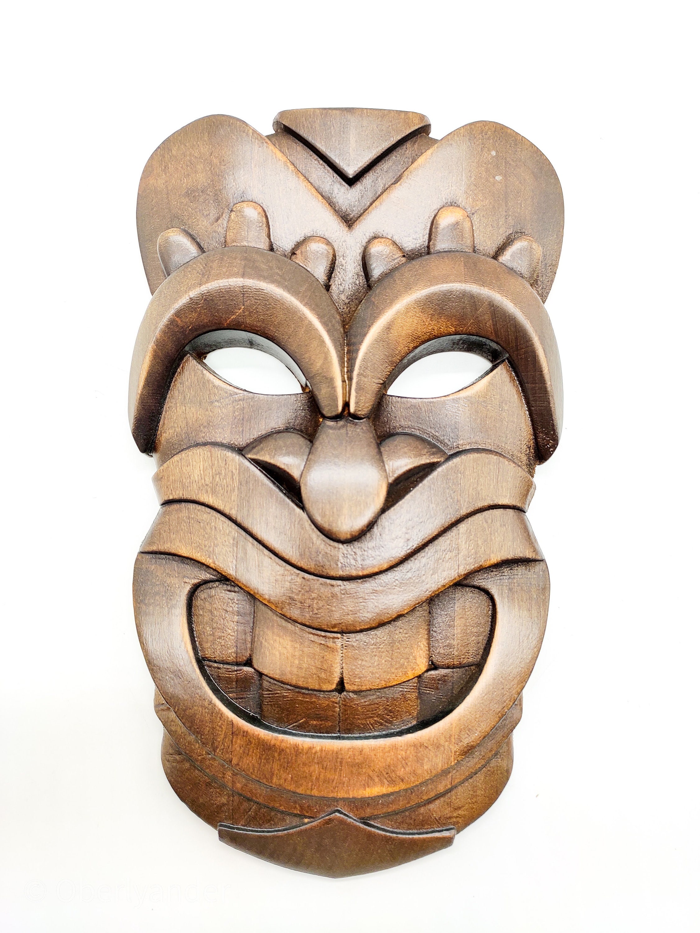 Wooden Mask Wood Tribal Mask Tiki Mask Wood Carved Wood - Etsy