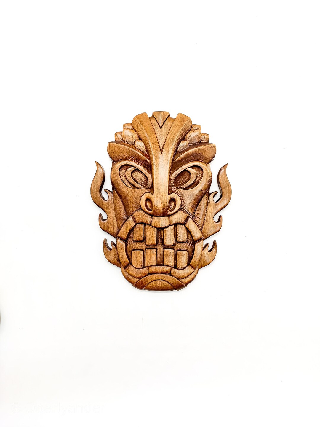 Carved Wood Mask, African Wood Mask, Wooden Tiki Mask, Wood Decor, Wall ...