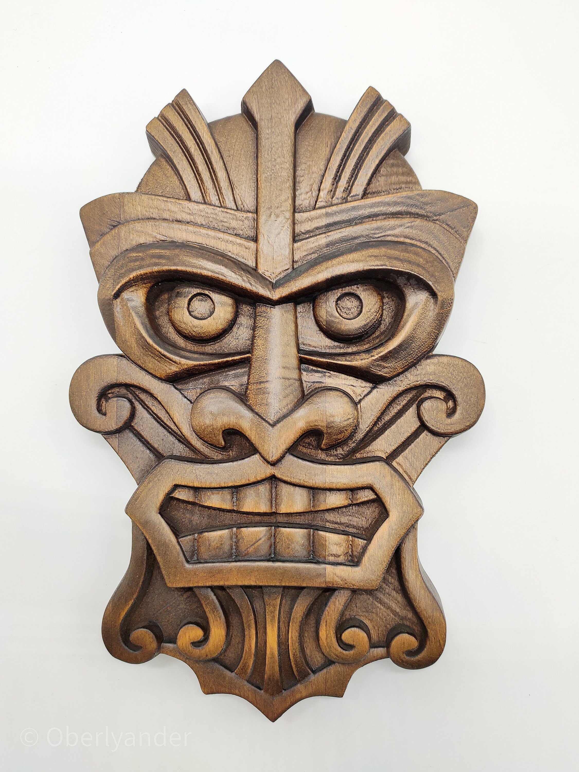 African Wood Tiki Mask, Wooden Tiki Mask, Wood Decor, Wall Decor, Wall ...