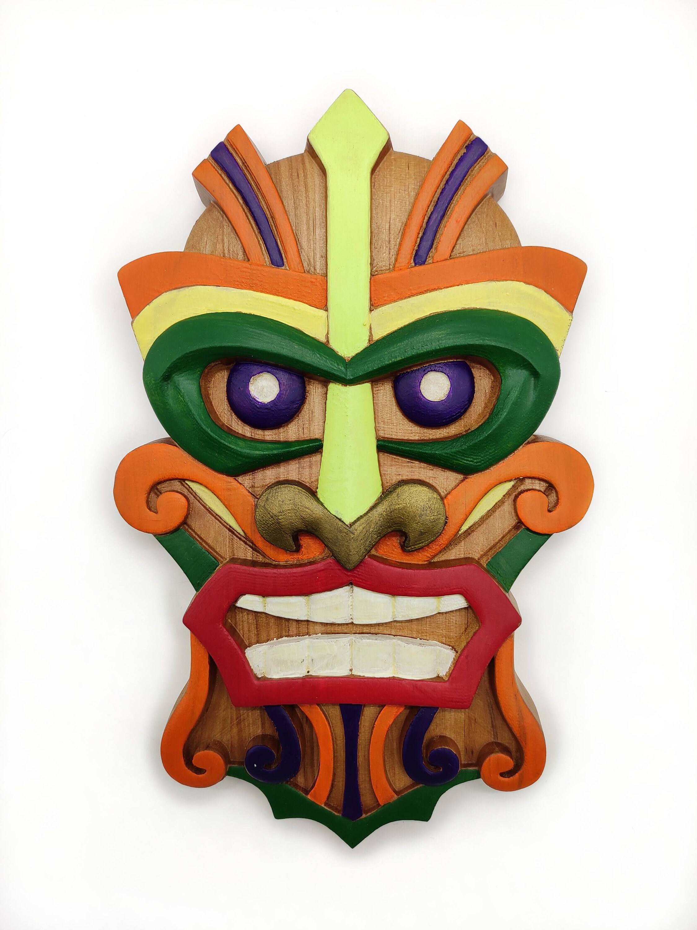 African Wood Tiki Mask Wooden Tiki Mask Wood Decor Wall - Etsy