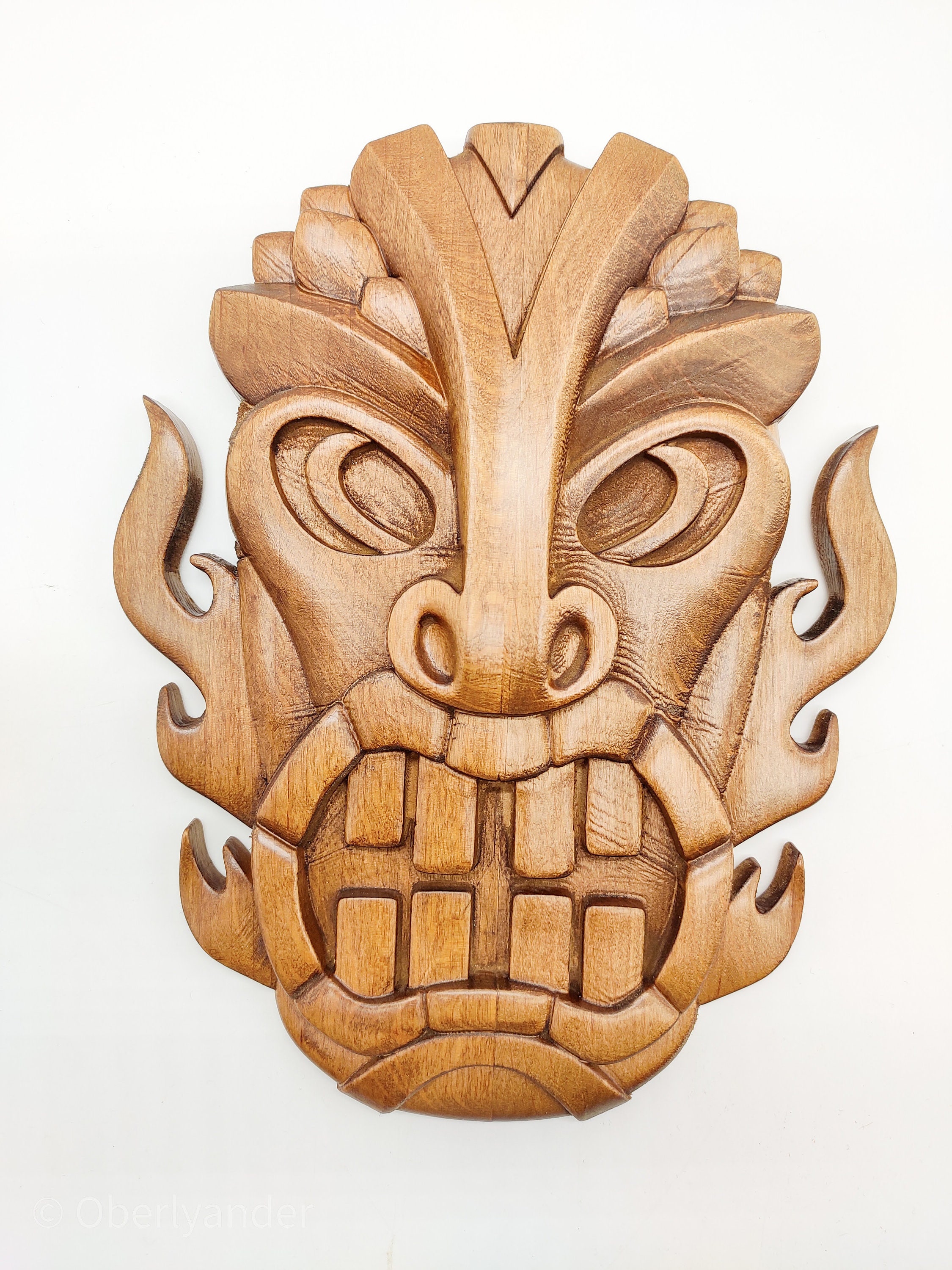 Carved Wood Mask African Wood Mask Wooden Tiki Mask Wood - Etsy