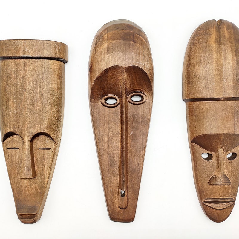 Wooden Masks - Etsy