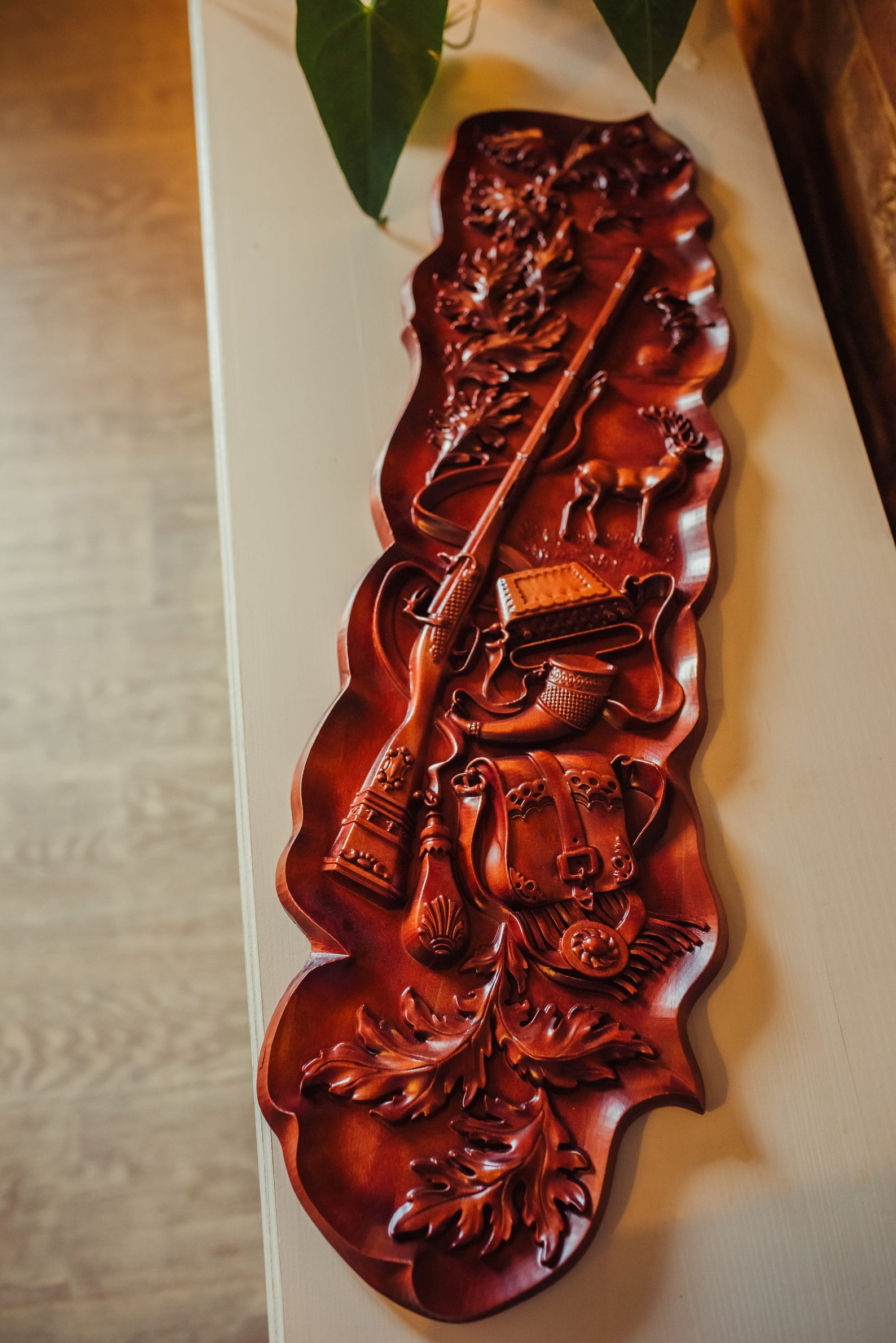 Hunting Gift, Wall Art Carved Wood, Wooden Gift, Wall Panel, Wooden ...