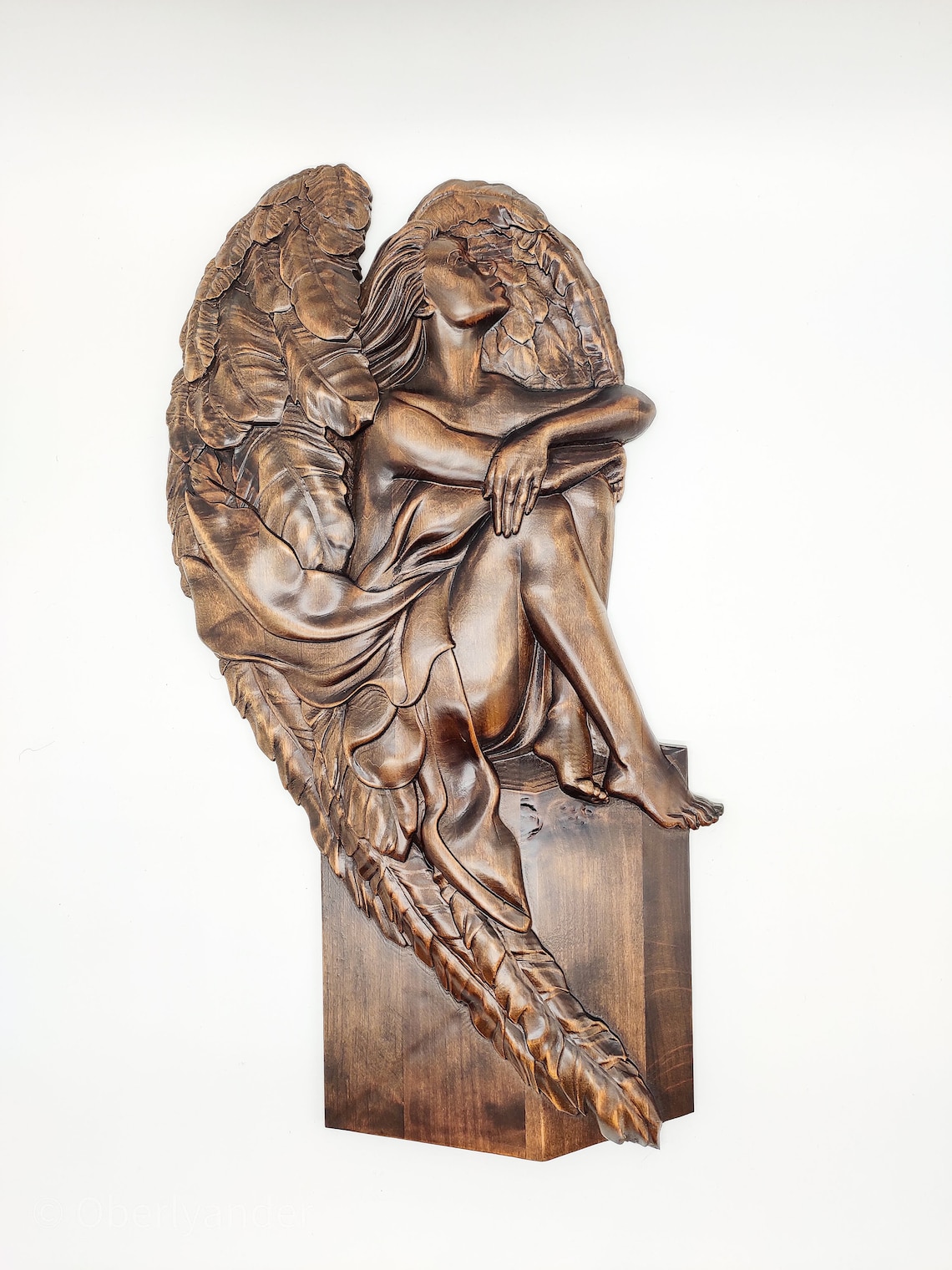 Wood Angel Carved Angel Wood Wooden Angel Wall Art Wooden | Etsy