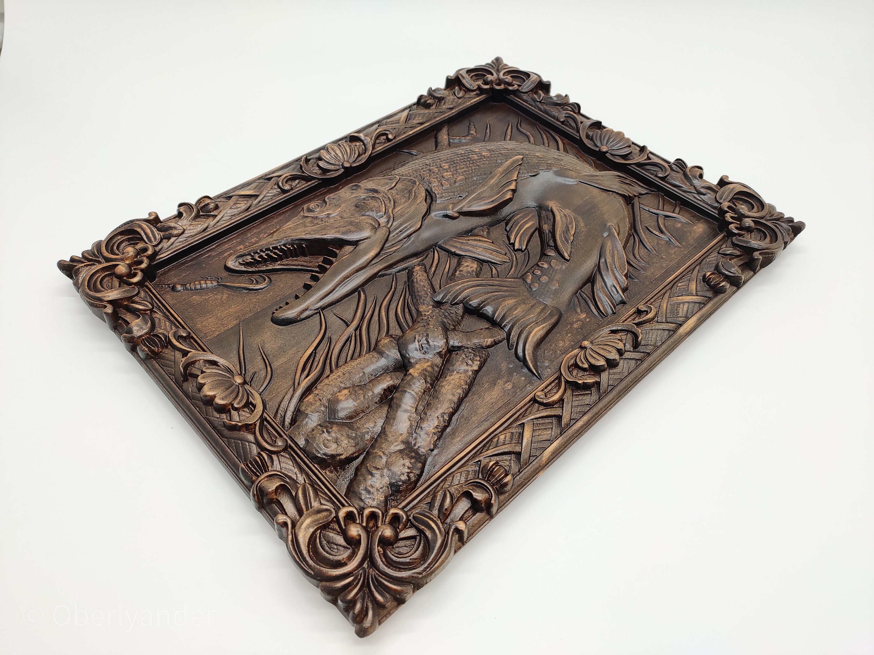 Fishing Wall Decor Fishing Decor Art Fisherman Gift Wooden | Etsy