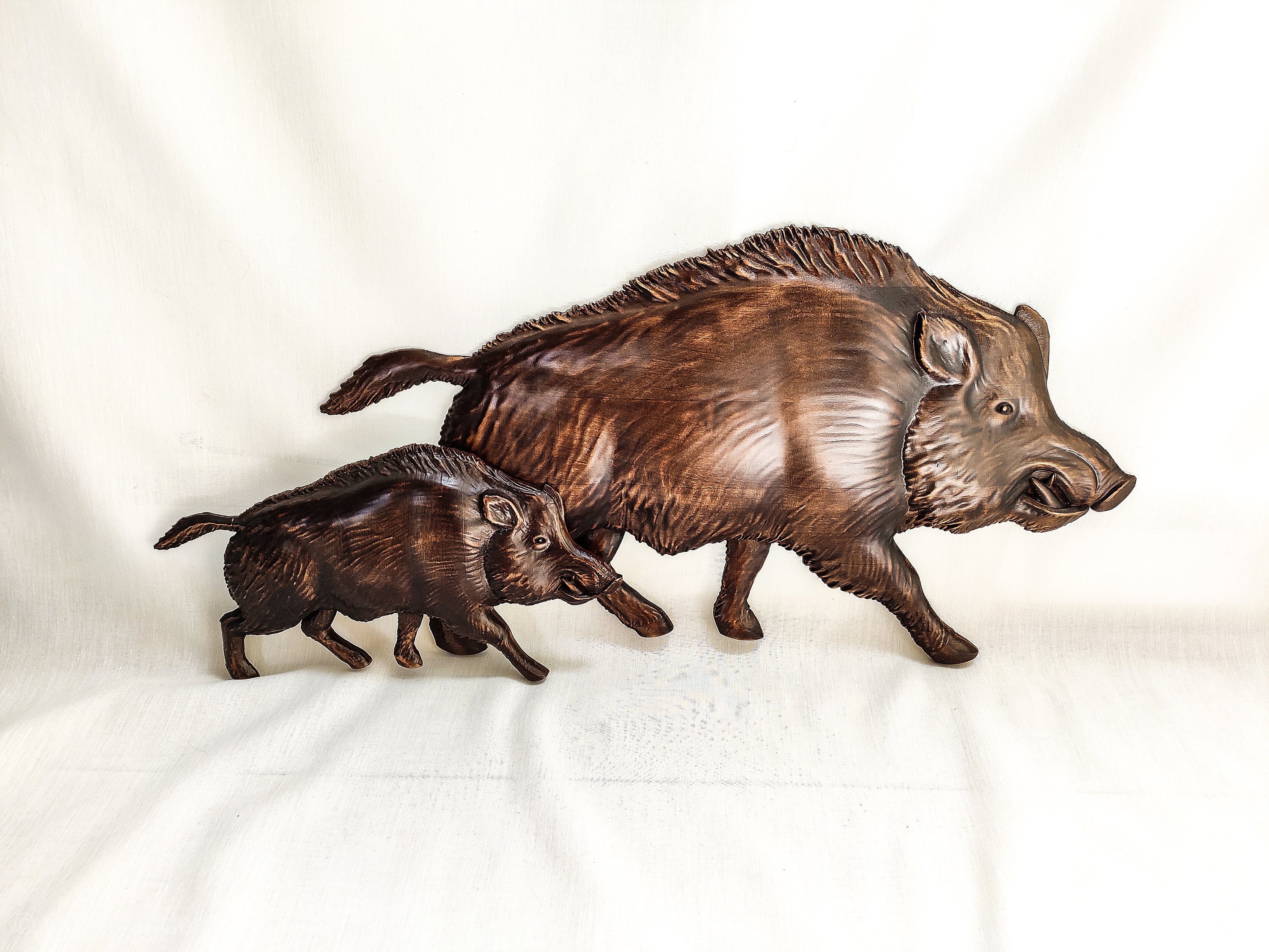 Wild Boar Wall Art Panel Wooden Carver Panel Wild Boar - Etsy