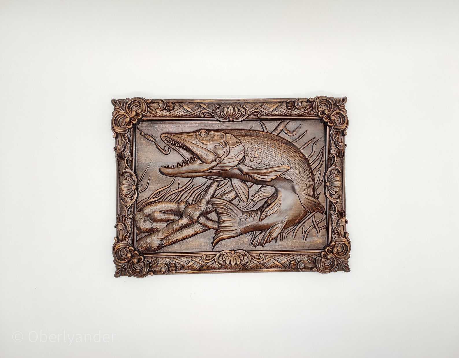 Fishing Wall Decor Fishing Decor Art Fisherman Gift Wooden | Etsy