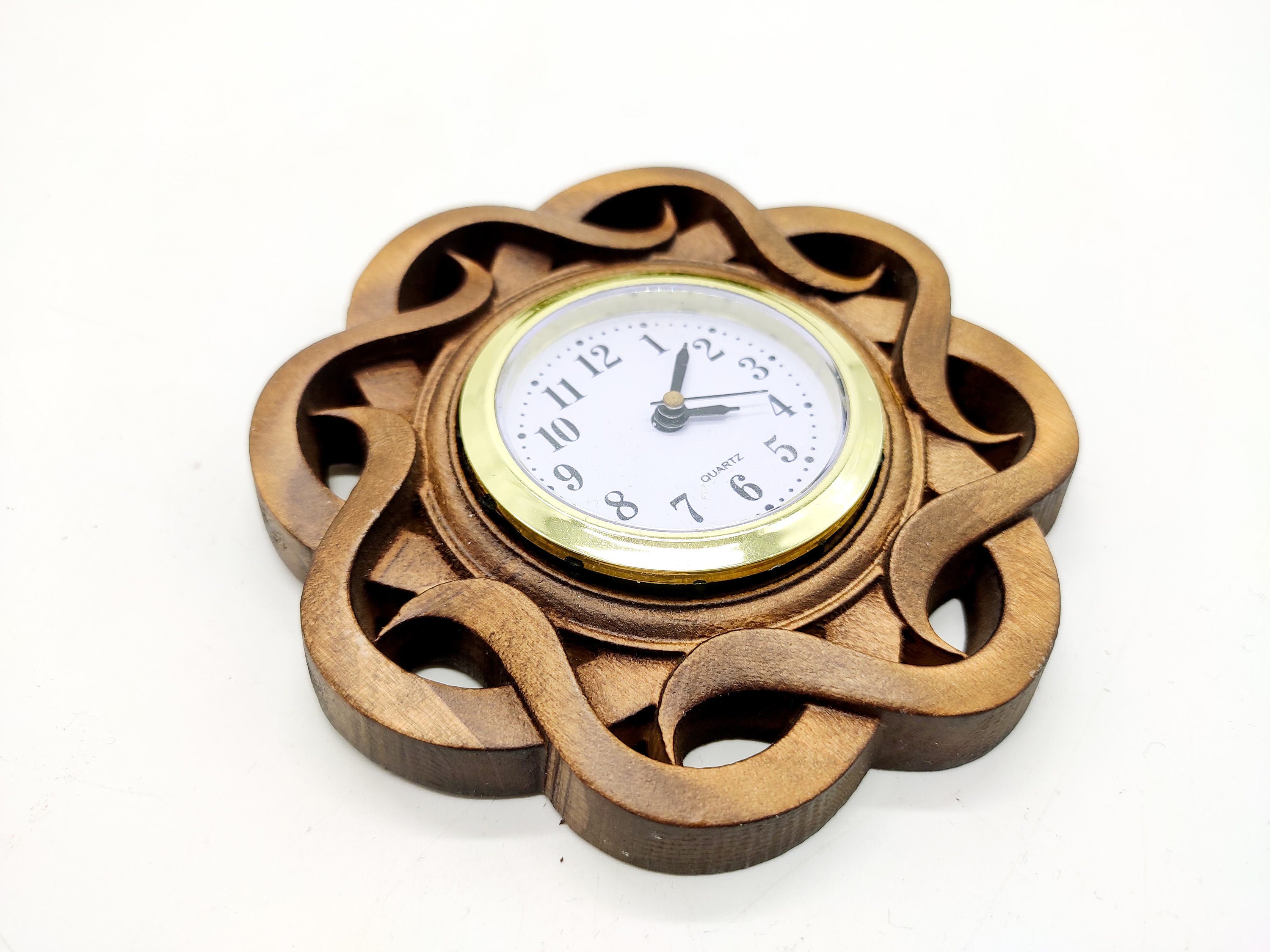 Small Wooden Clock Wall Clock Rustic Wall Clock Wooden Wall - Etsy