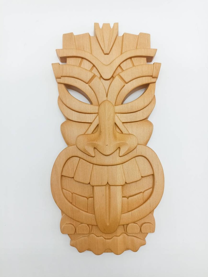 Tiki Mask Wood Carved Wood Mask African Wood Mask Wooden - Etsy