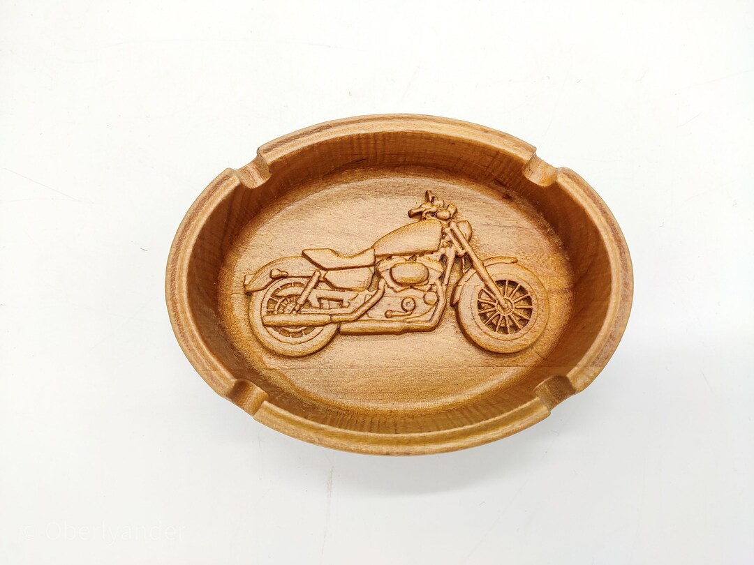 Ashtray Motorcycle, Biker Harley Davidson, American Eagle, Wooden Wall ...