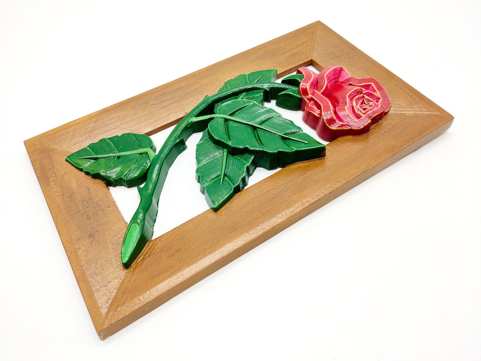 Wall Panel Art Rose, Wood Wall Panel, Wall Panel Decor, Wood Wall Decor ...