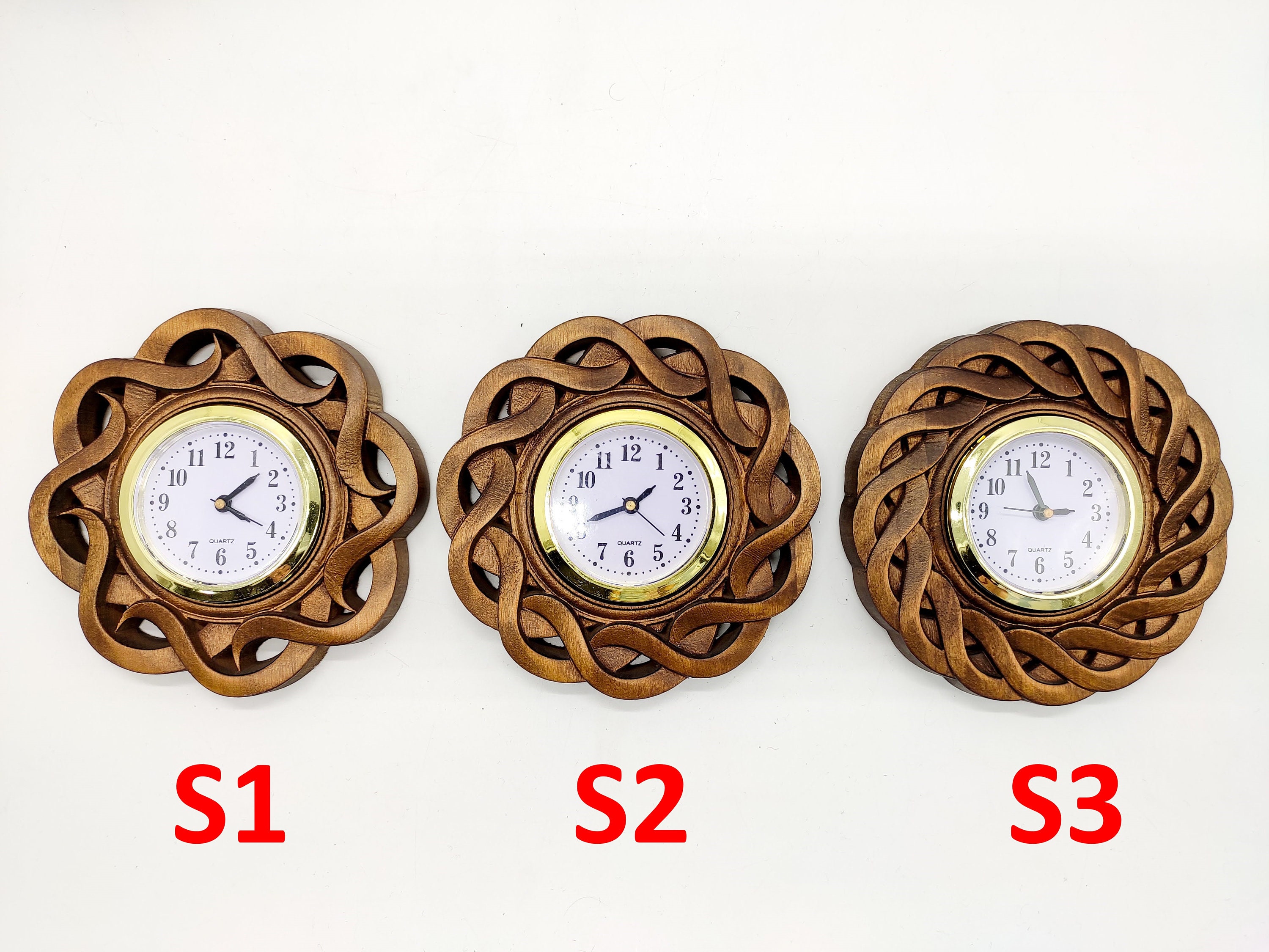 Small wooden clock wall clock Rustic wall clock Wooden wall | Etsy