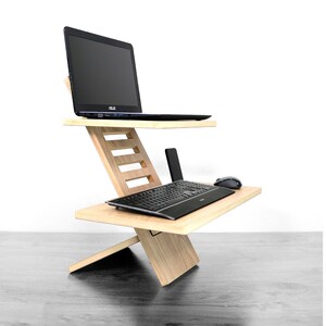 Stand Desk Medium Oak Laptop Standing Desk Standing Desk - Etsy