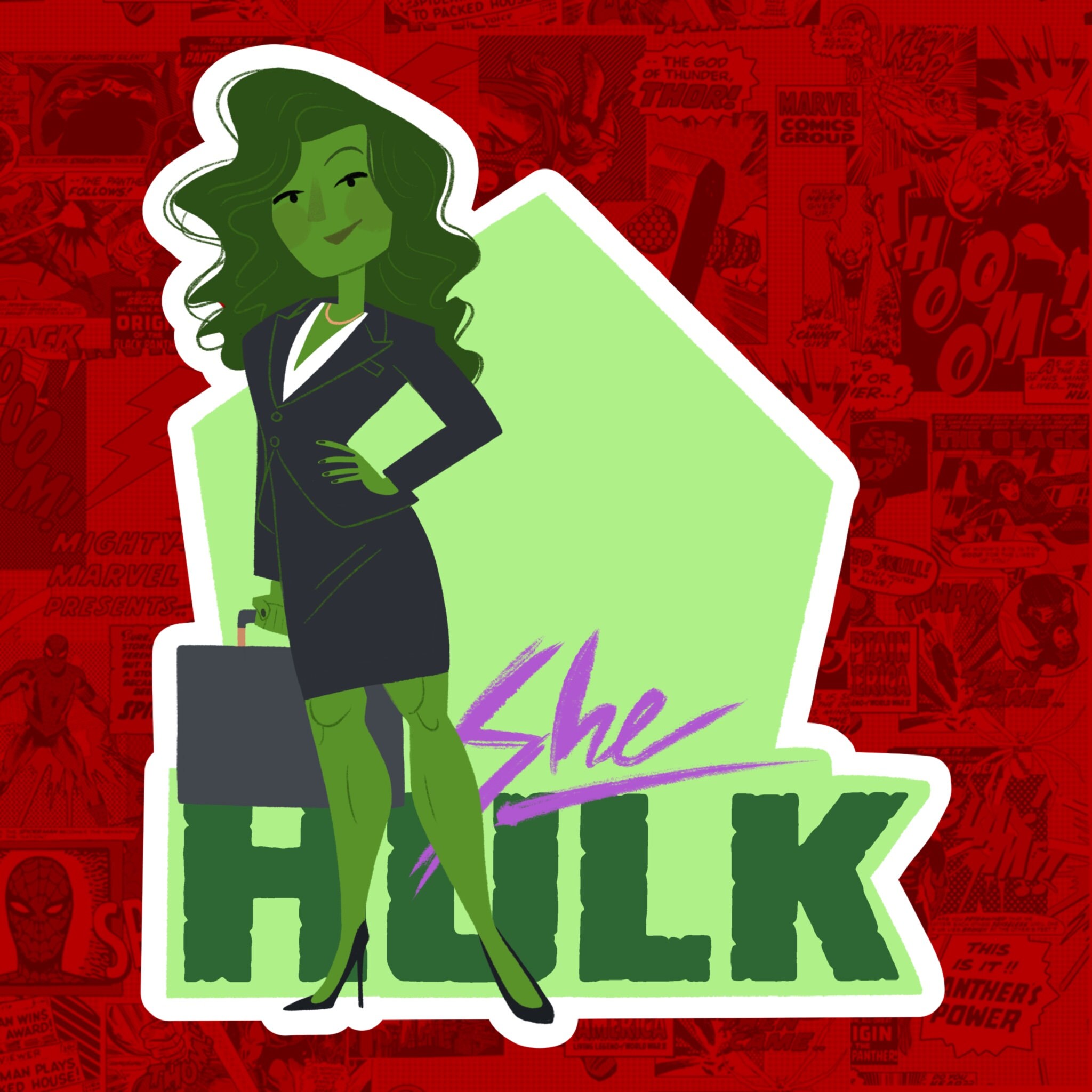 She Hulk and Daredevil Sticker Pack - Etsy