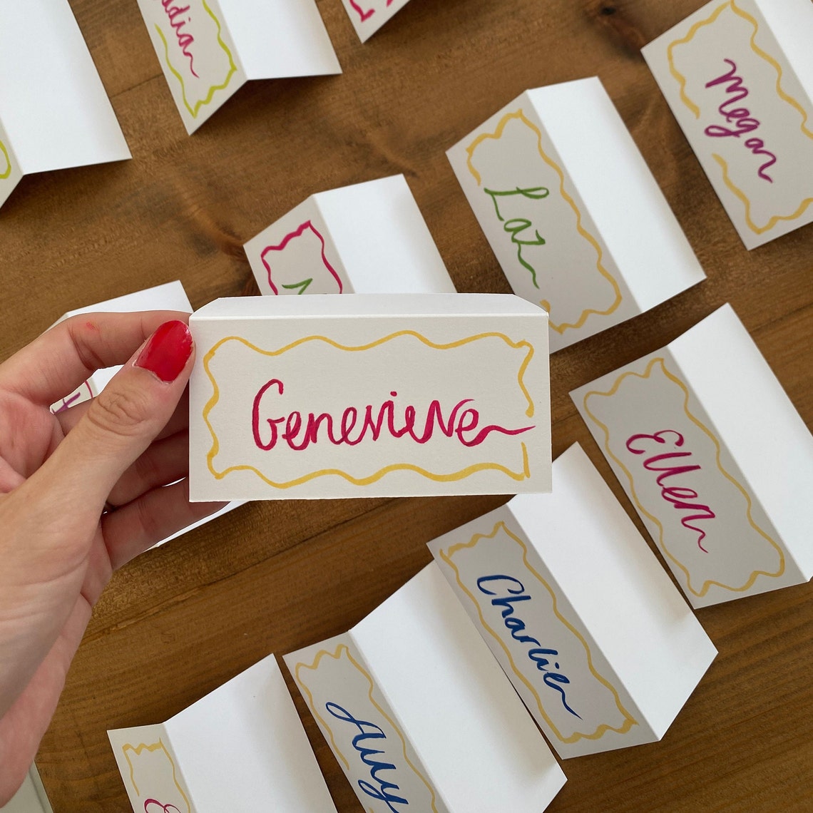 Scallop Wavy Place Cards - Etsy
