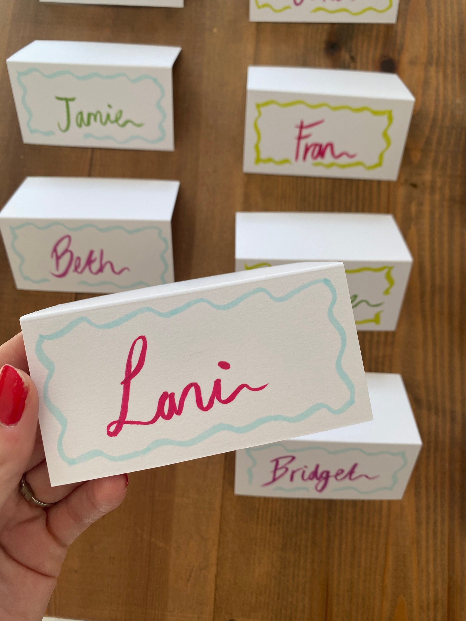 Scallop Wavy Place Cards - Etsy