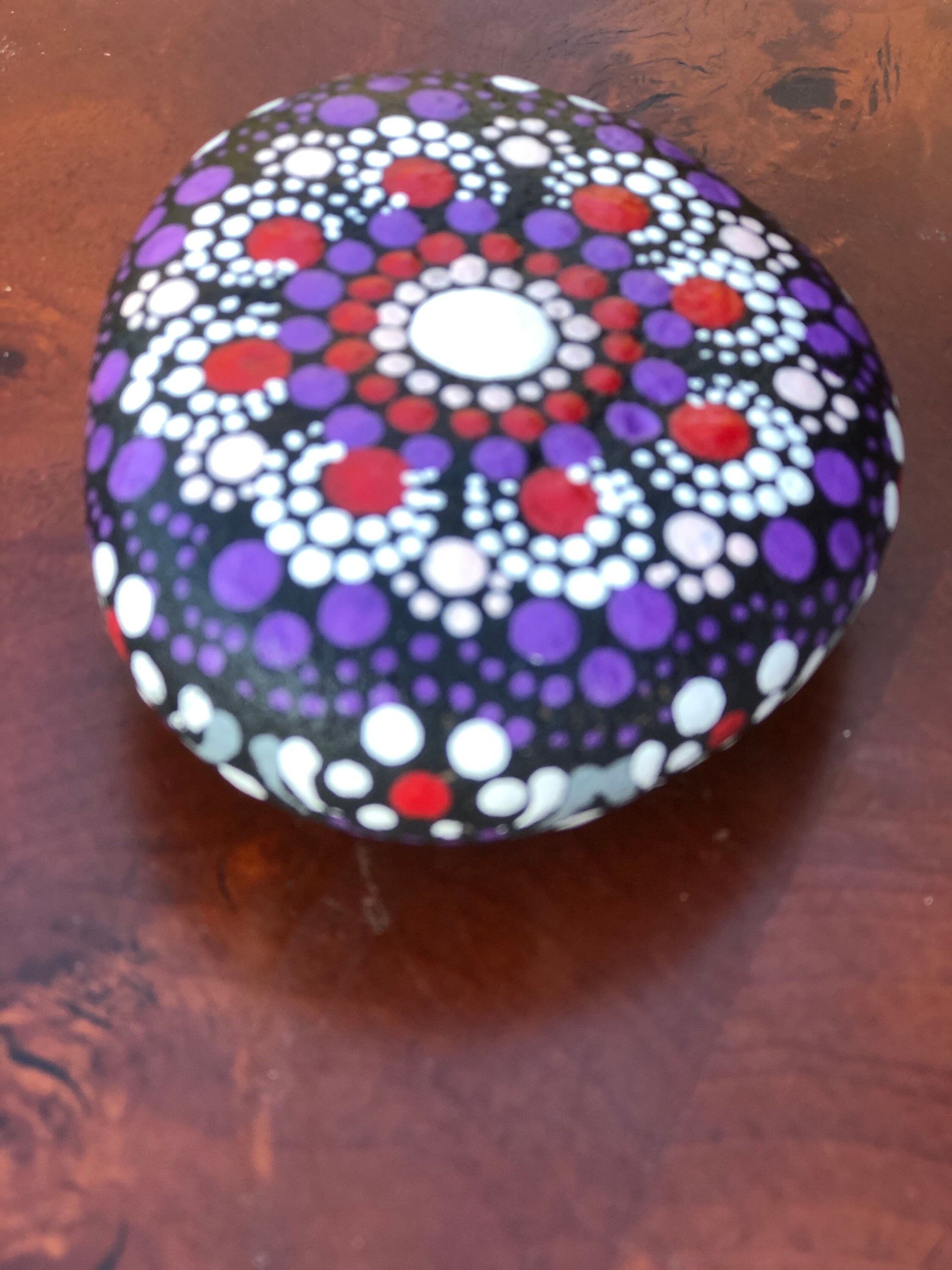 Hand Painted, Mandala Dot, River Stone - Etsy