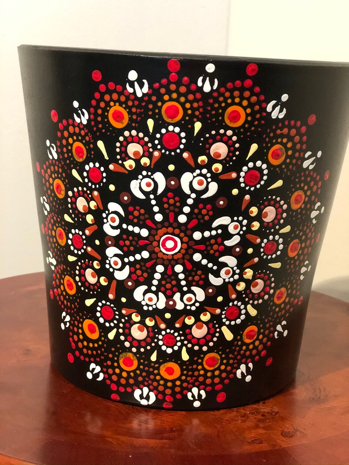 Hand Painted, Mandala Art, Rimless Clay Pot - Etsy