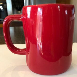 New Rae Dunn "#single" Mug Artisan Collection Magenta Red Ceramic 16oz ...