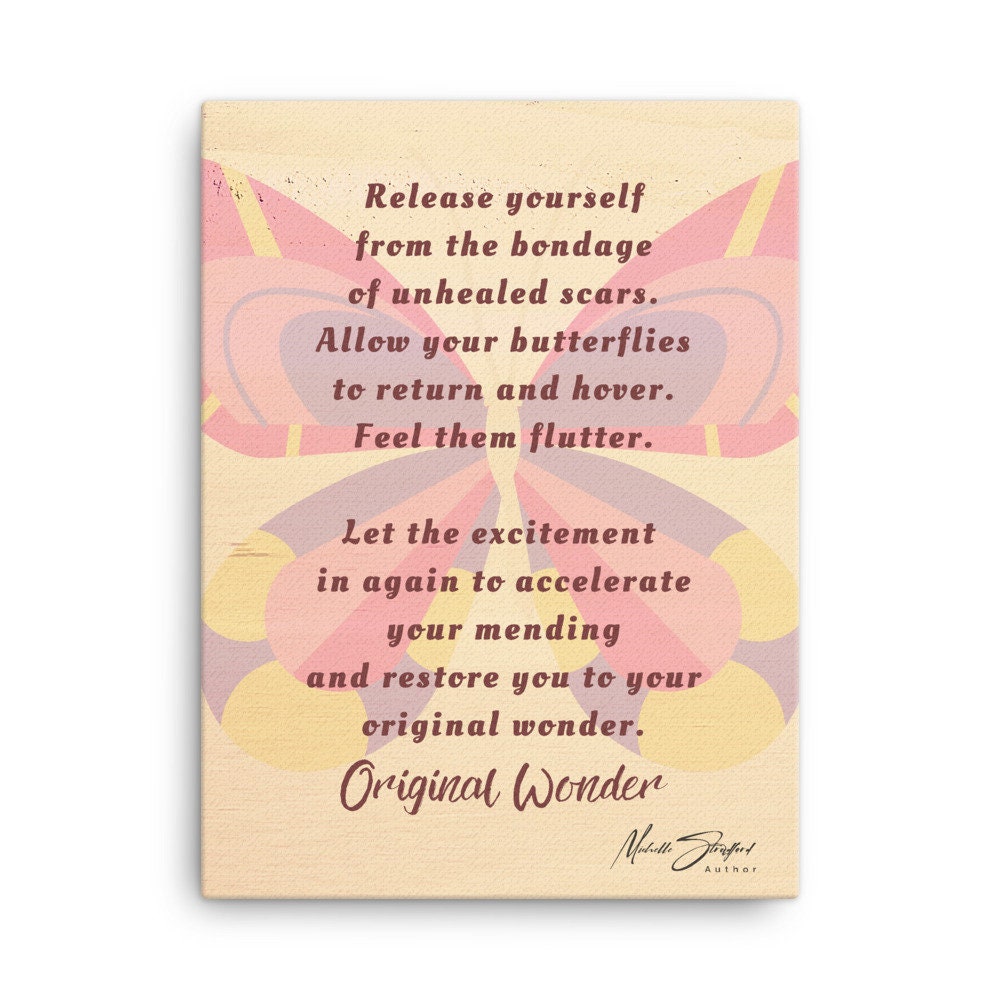 Original Wonder Poem Yellow Canvas - Etsy