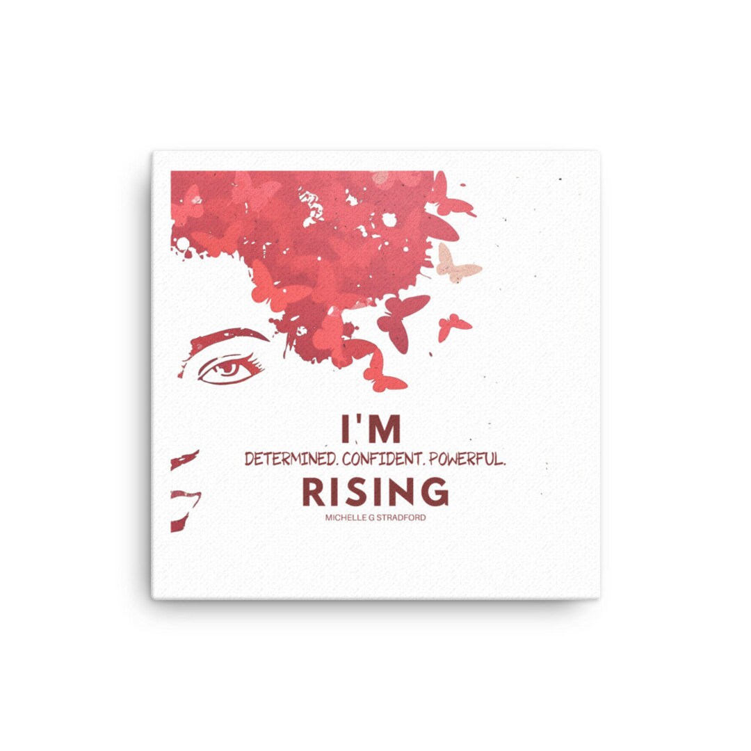 I'm Rising Poetry Butterfly Canvas Print - Etsy