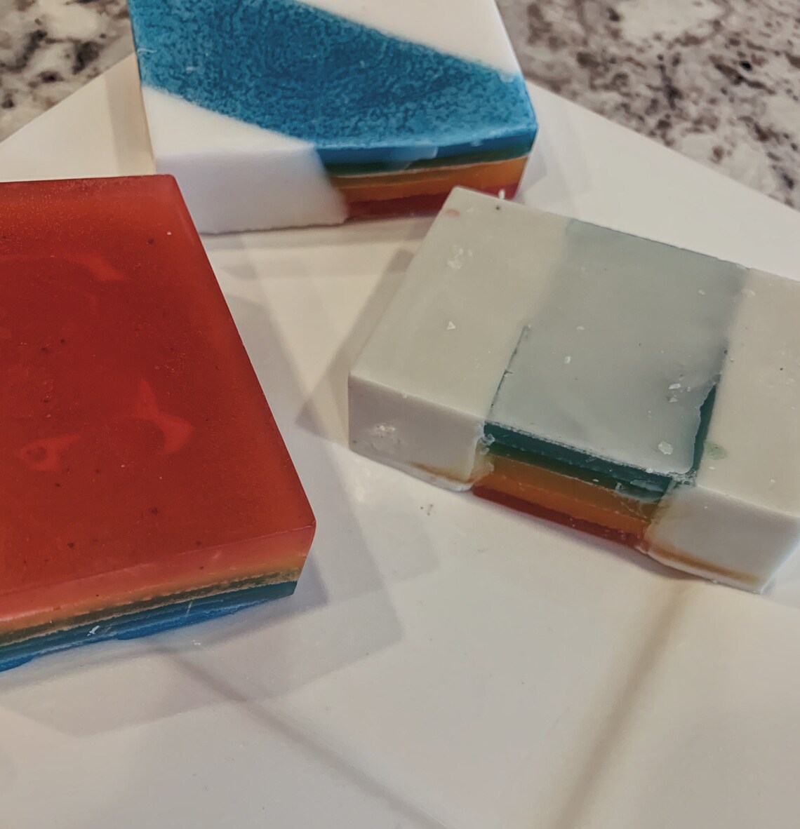 Rainbow Soap - Multi Colored Soap Bar Infused With Essential Oils and ...