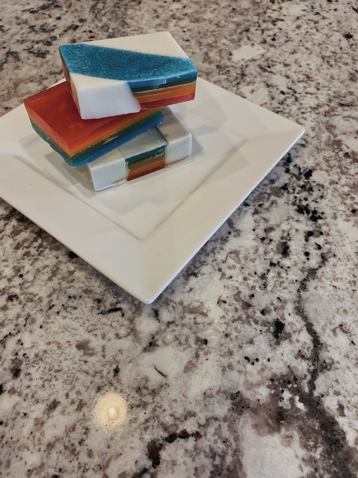 Rainbow Soap - Multi Colored Soap Bar Infused With Essential Oils and ...