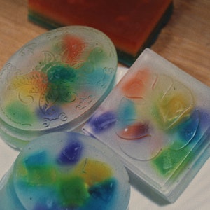 Rainbow Soap - Multi Colored Soap Bar Infused With Essential Oils and ...