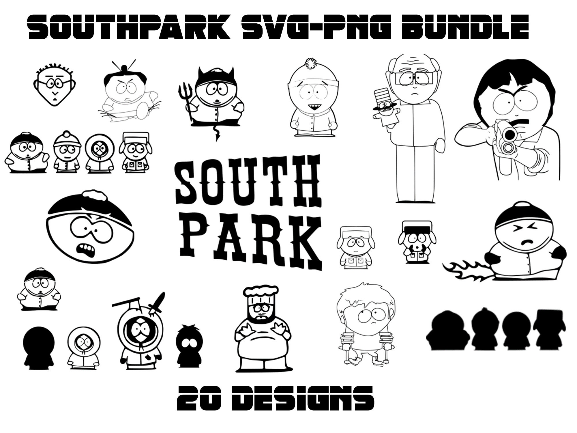 South Park SVG-PNG Bundle - Etsy