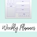 Weekly Planner Printable PDF/ Diary Calendar Page One Week - Etsy