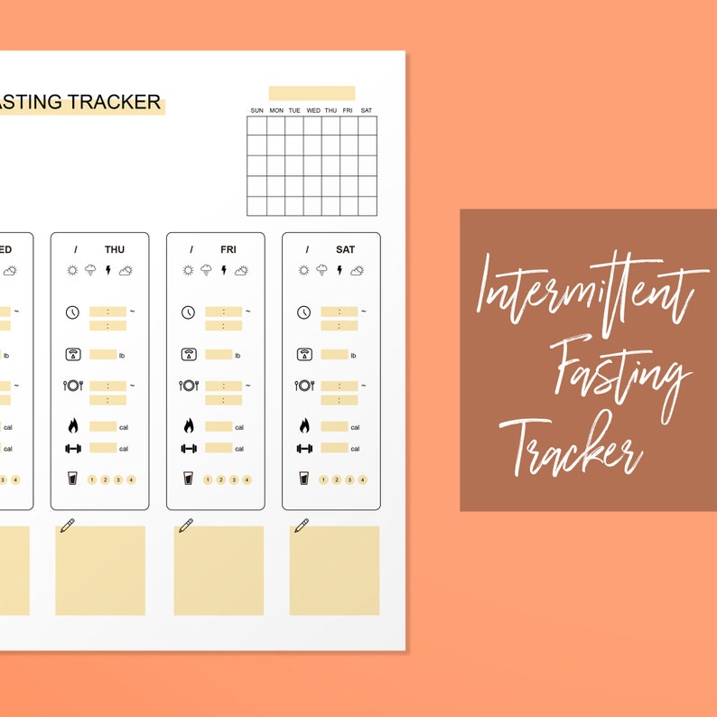 Intermittent Fasting Planner IF Fasting Planner IF Fasting Tracker ...