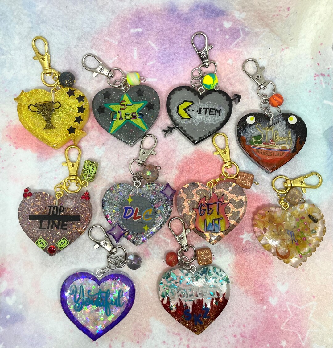 Stray Kids Five Star Album Skz Hearts Kpop Keychain Bag Charm - Etsy