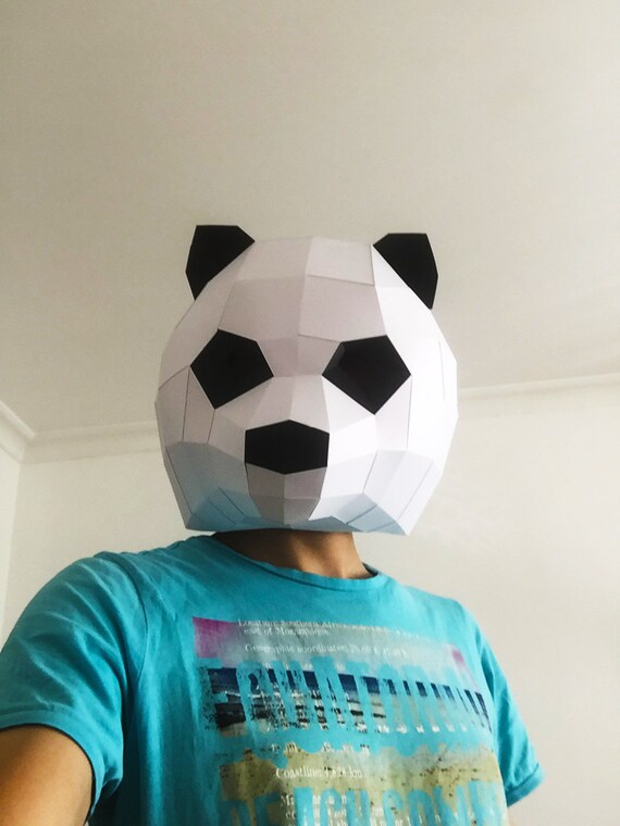DIY Panda Paper Mask Template Printable Animal Mask for | Etsy