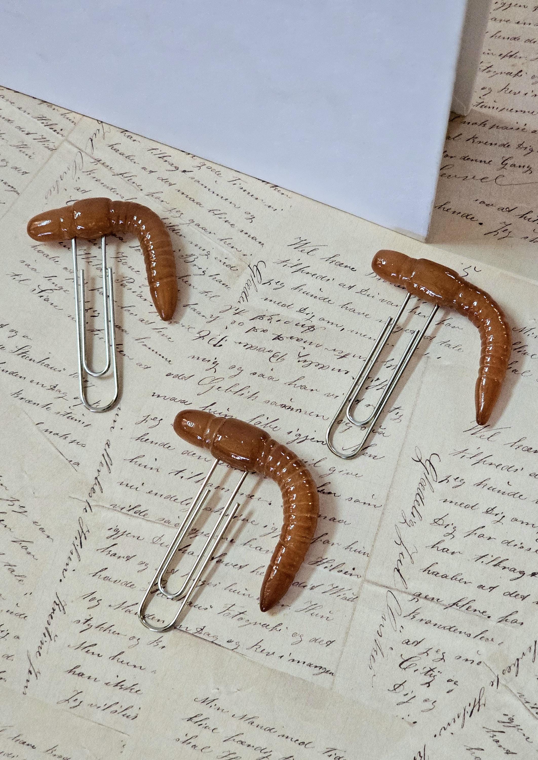 Polymer Clay Earthworm Bookmark - Punny Book Lover Gift - Etsy