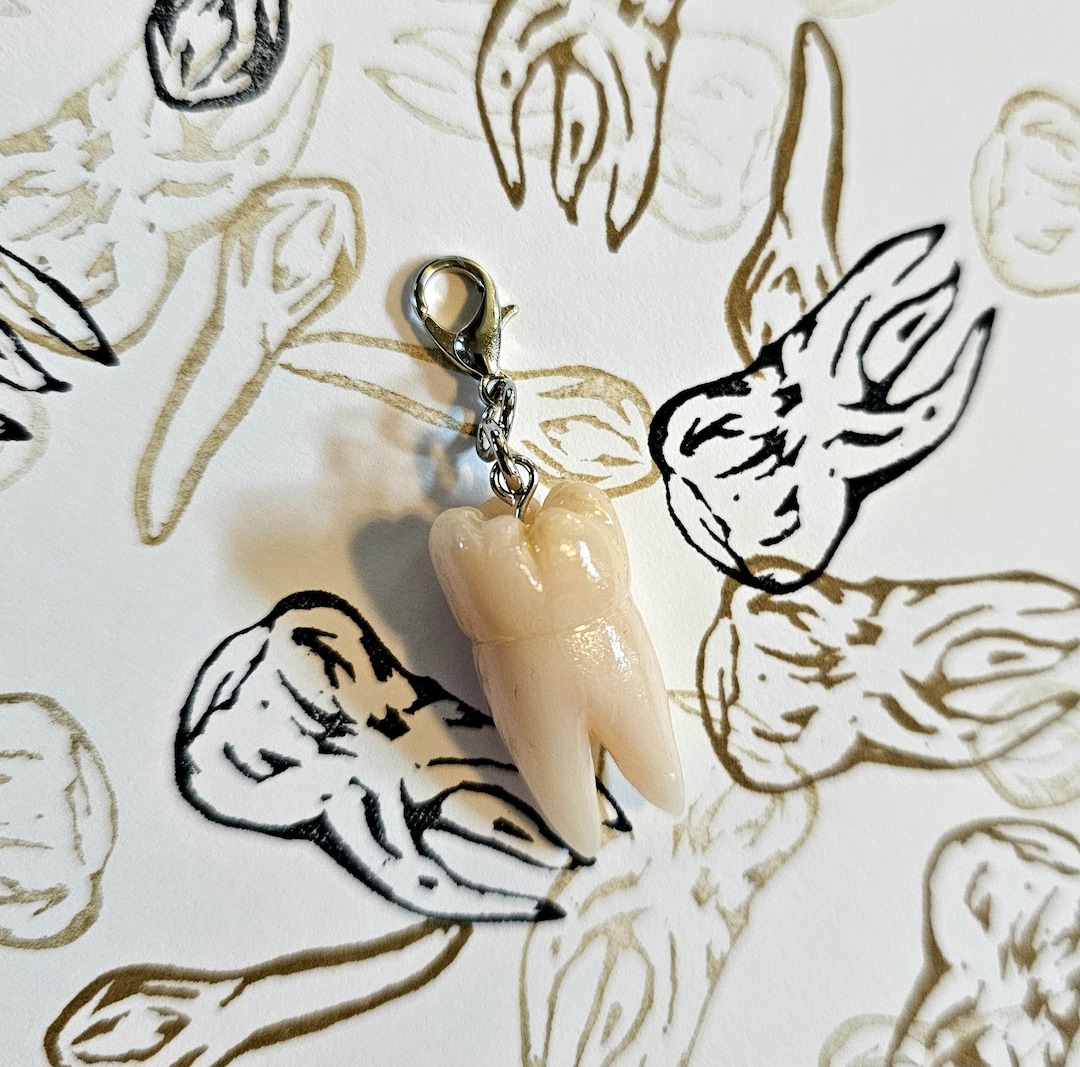 Molar Tooth Charm Necklace - Etsy