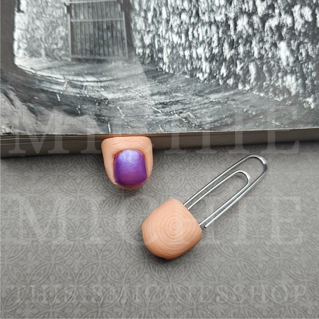 Finger Bookmark Set Purple Nails - Etsy