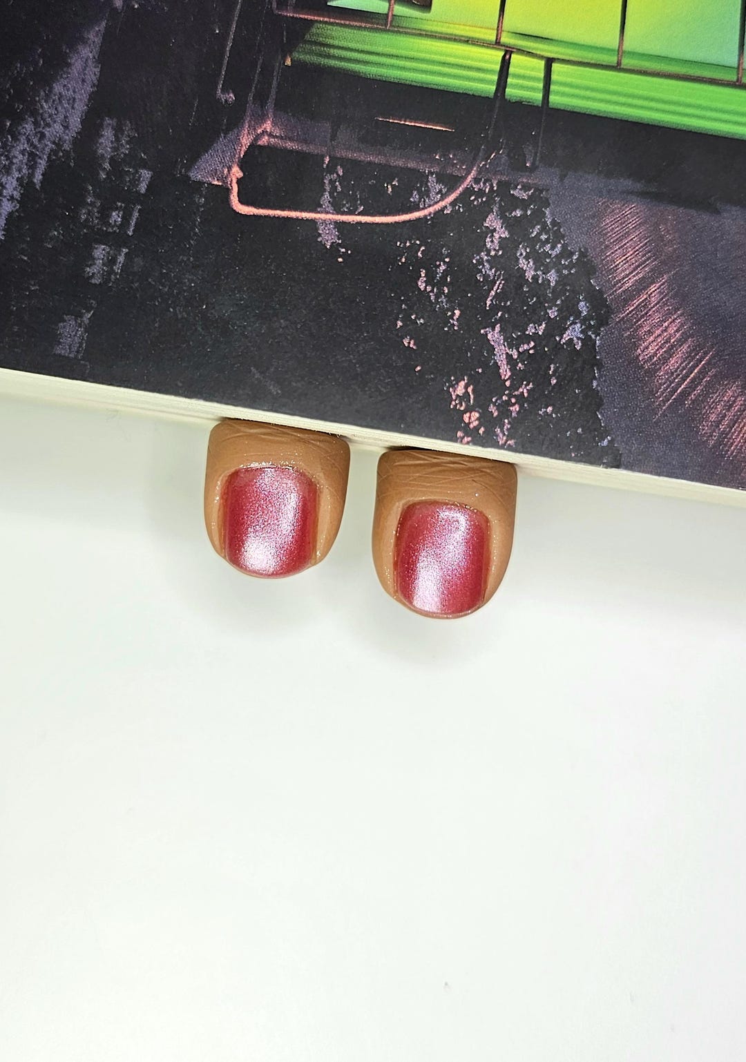 The Finger Bookmark Painted Nails - Etsy