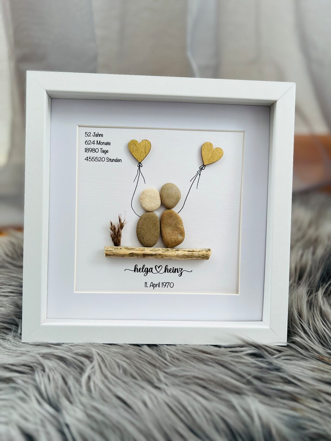 Stone Image Wedding Anniversary With Date/years/days - Etsy