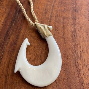 Finely Detailed Wide Hei Makau (fish Hook) With Koru Engraving (never ...