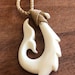 Hand Carved Buffalo Bone Makau Necklace: Adjustable Boho Surfer Jewelry ...