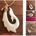 Hand Carved Buffalo Bone Makau Necklace: Adjustable Boho Surfer Jewelry ...