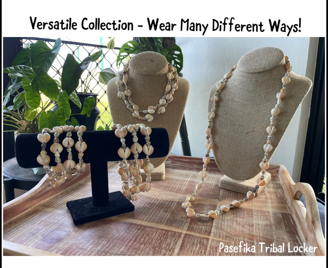Cowrie Shell Lei Necklace Set – Traditional Hawaiian Jewelry - Etsy
