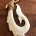Hand Carved Buffalo Bone Makau Necklace: Adjustable Boho Surfer Jewelry ...
