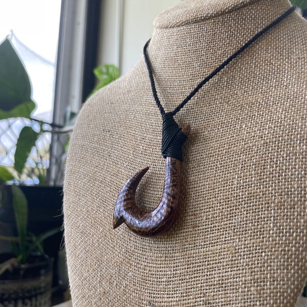 Wood Carved Polynesian Hook - Etsy