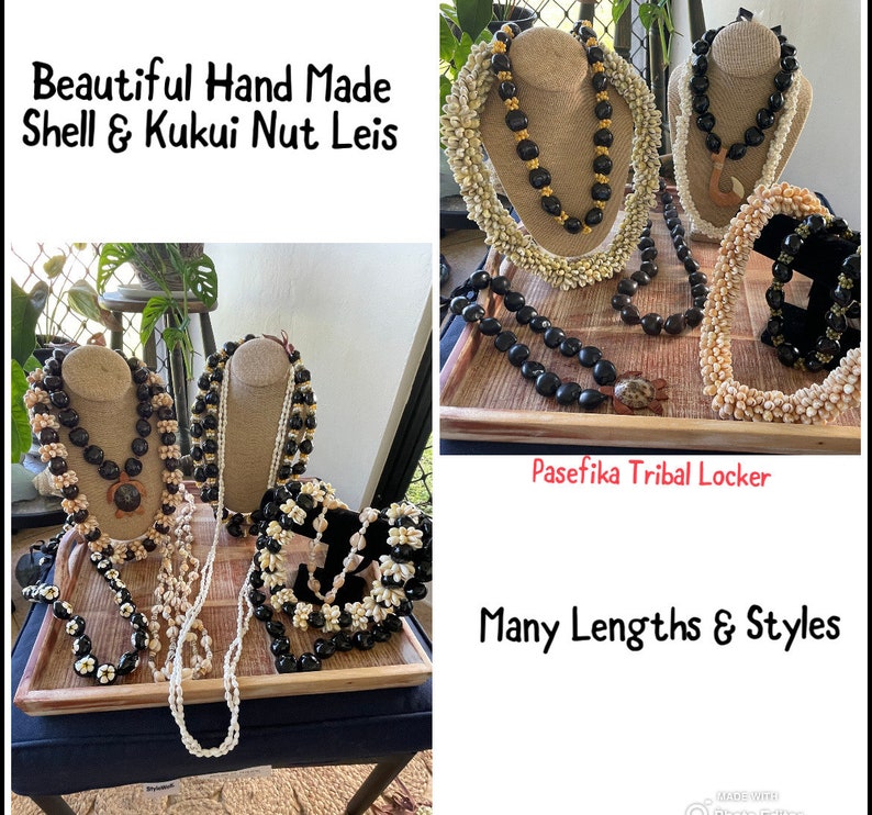Sage Green Mongo Shell Lei Necklace – Adjustable Ribbon Tie - Etsy