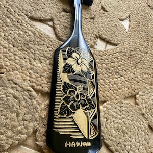 Beautifully Detailed Hibiscus Duo (sea Flower) Black Hand Etched Solid ...